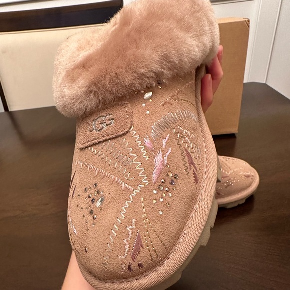 UGG | Shoes | Ugg Coquette Gold Burst Slippers | Poshmark